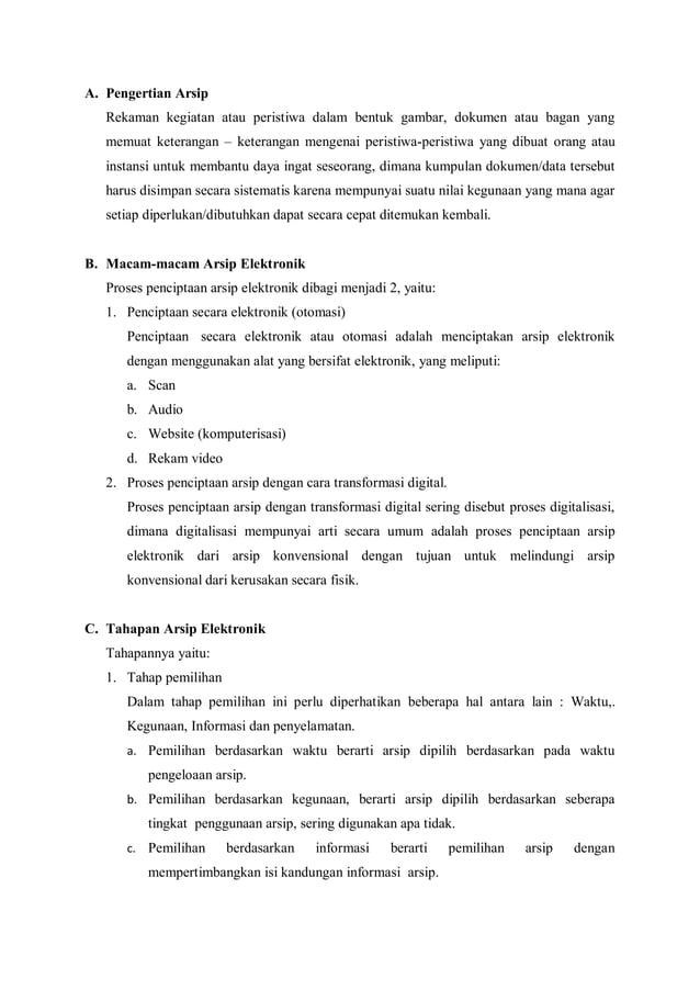 Pengertian arsip | PDF