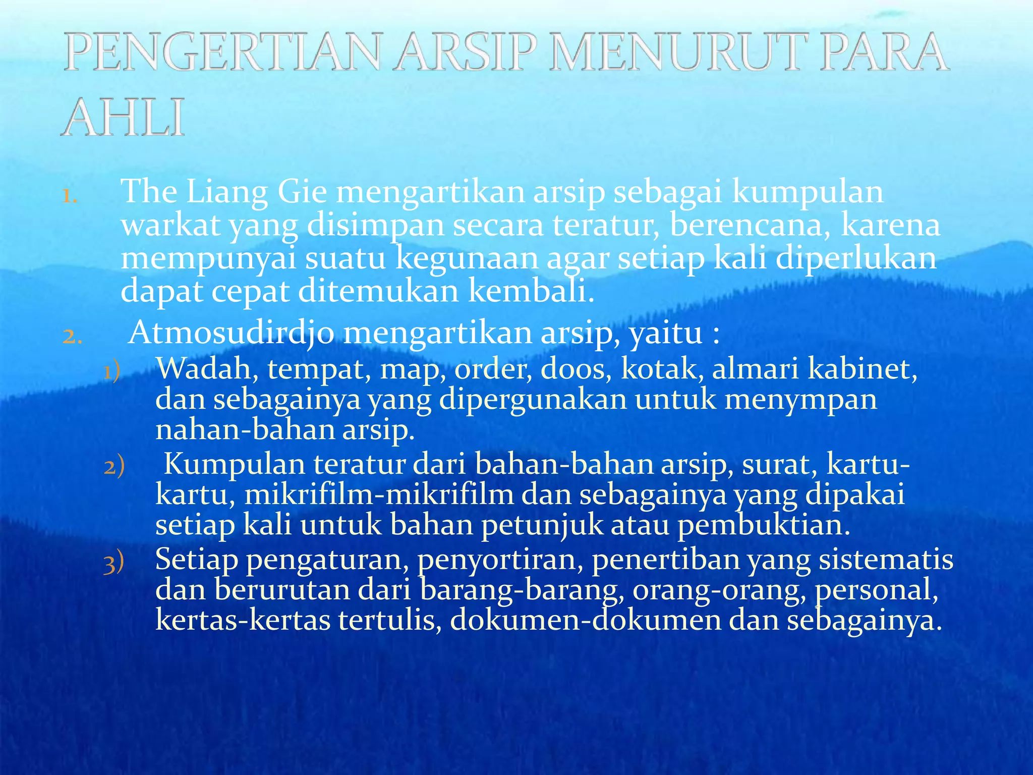 Pengertian arsip | PPTX
