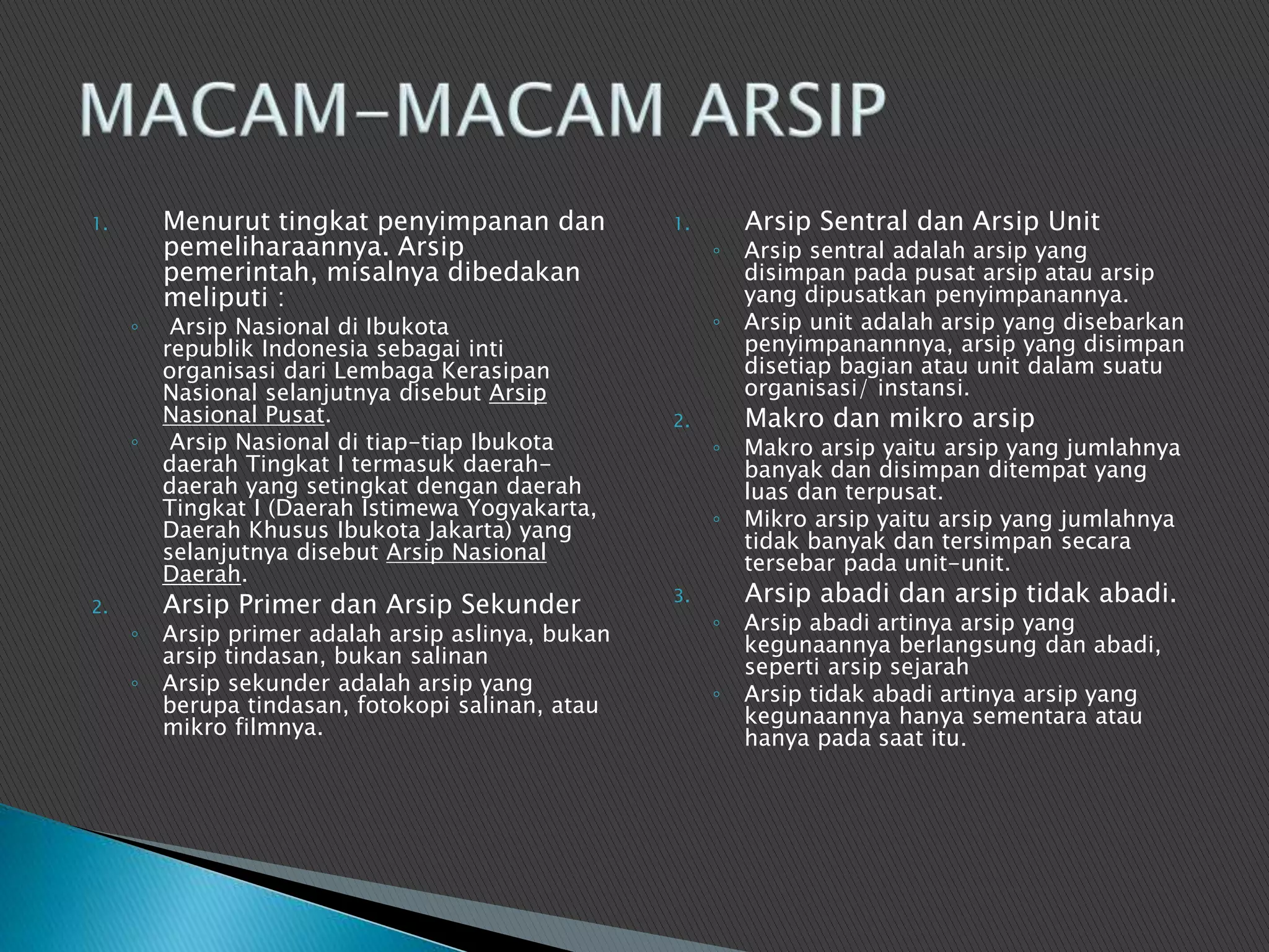 Pengertian arsip | PPTX