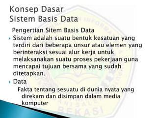 Pengertian basis data | PPTX