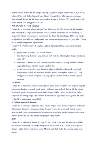 Pengertian berbagai format | PDF