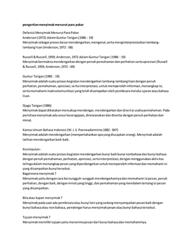 Pengertian berbicara menurut para ahli bahasa | DOCX