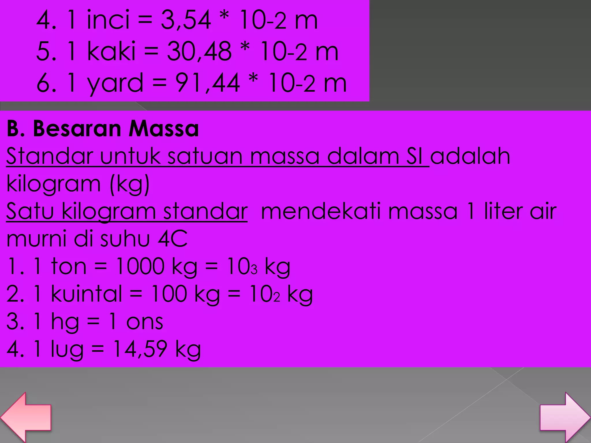 BESARAN POKOK DAN BESARAN TURUNAN MATERI SMP | PPTX