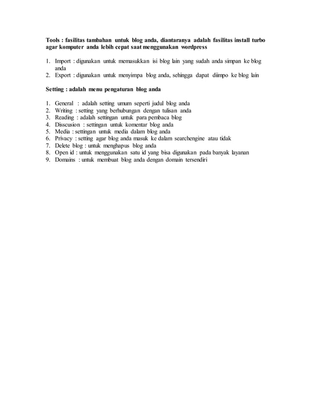 Pengertian blog | DOCX