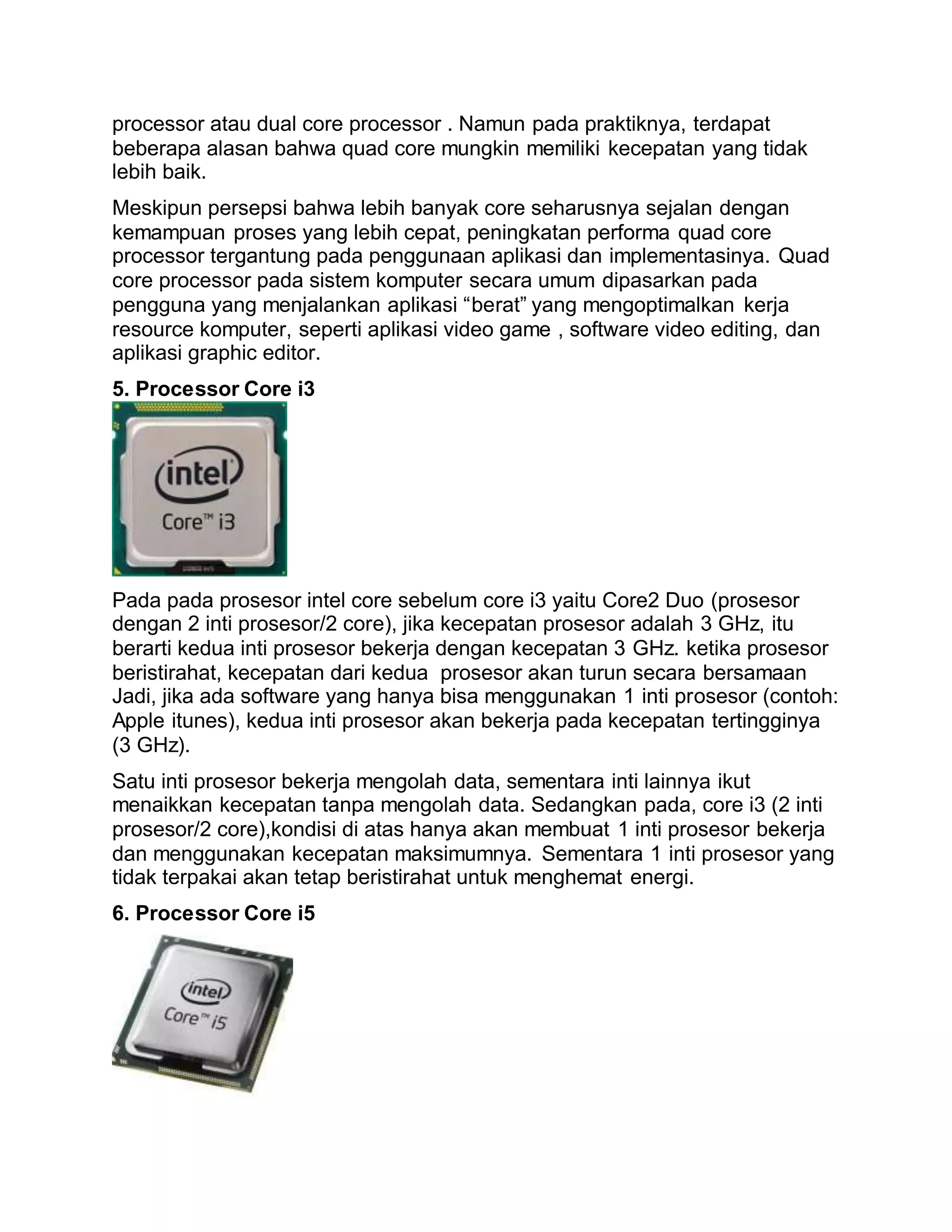 Pengertian dan cara kerja processor | DOCX