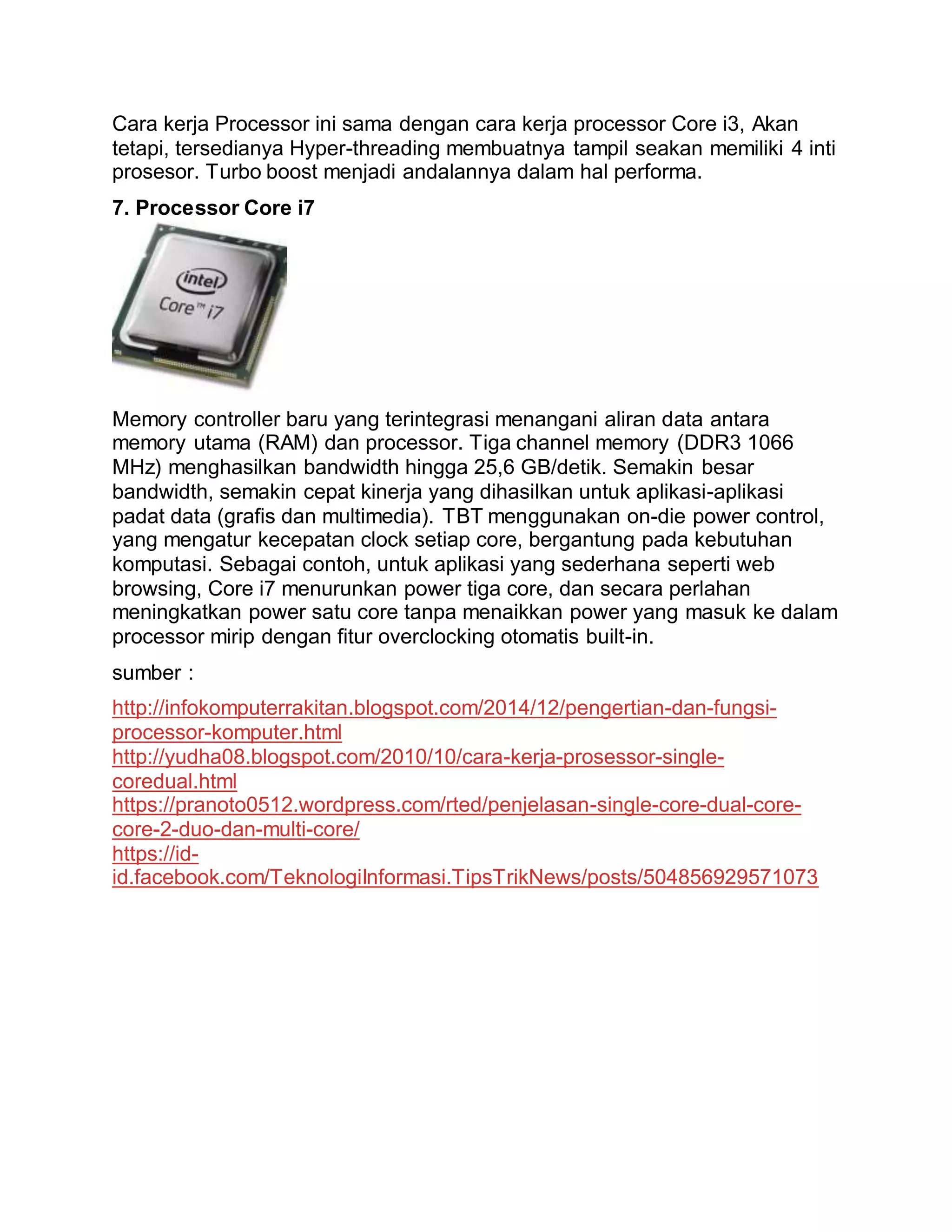 Pengertian dan cara kerja processor | DOCX