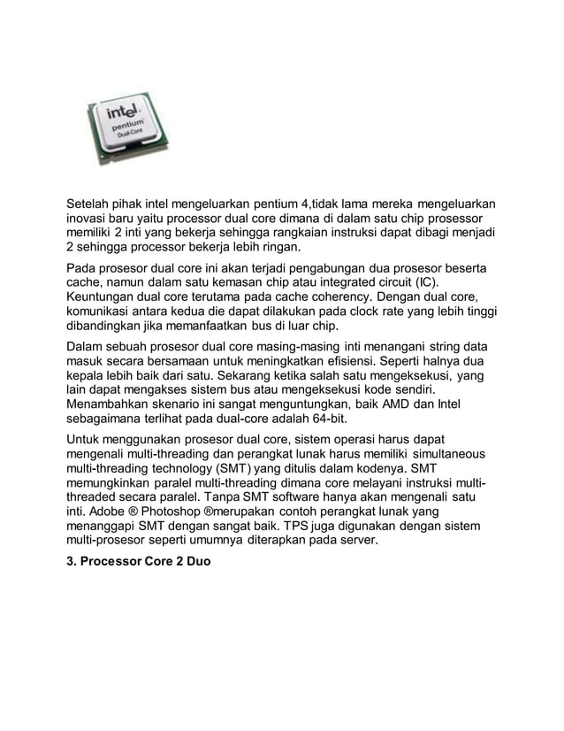 Pengertian dan cara kerja processor | DOCX