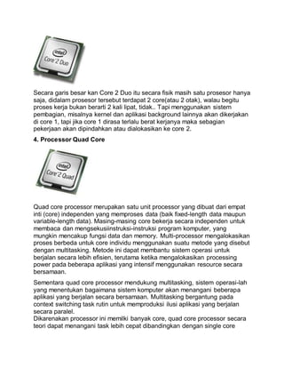 Pengertian dan cara kerja processor | DOCX
