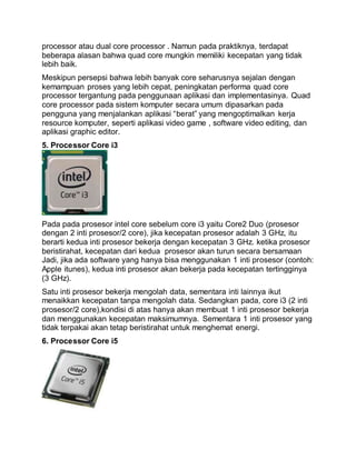 Pengertian dan cara kerja processor | DOCX