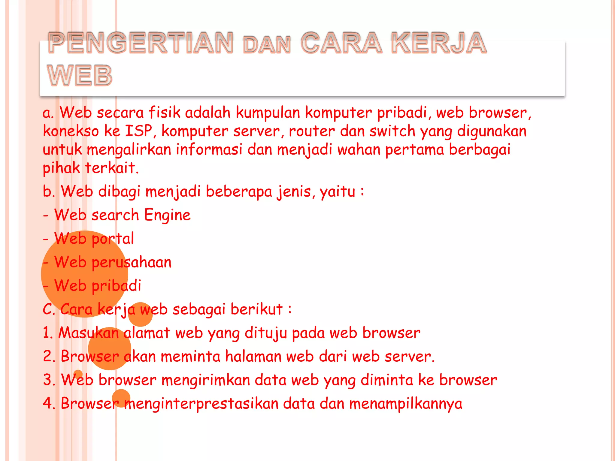Pengertian dan cara kerja web | PPT