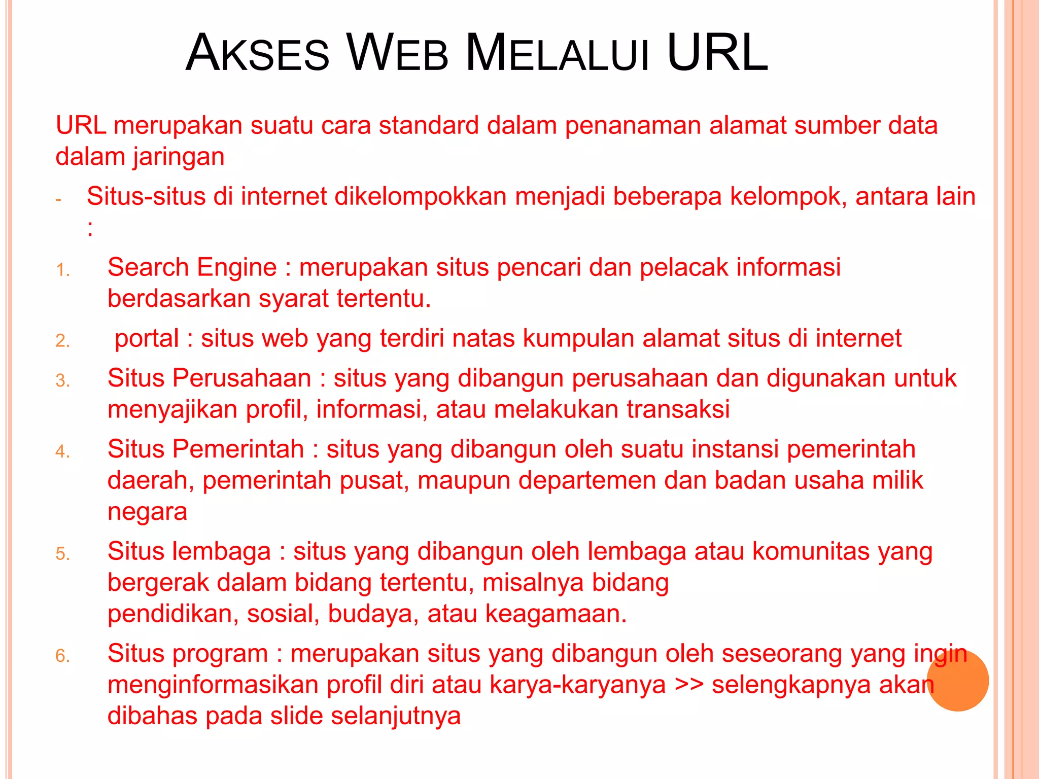 Pengertian dan cara kerja web | PPT