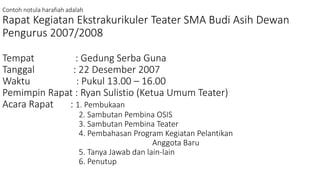 Pengertian dan Contoh Notula Harfiah dan Notula Rangkuman.pptx