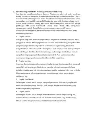 Pengertian dan karakteristik pencapaian konsep | PDF