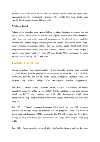 Pengertian dan karakteristik sistem bus komputer | PDF