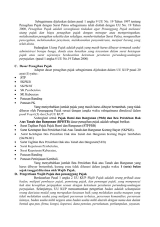 Landasan Hukum Penagihan Pajak | PDF