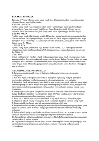 Landasan Hukum Penagihan Pajak | PDF