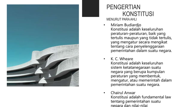 Pengertian Dan Penjelasan Tentang Konstitusi | PPTX