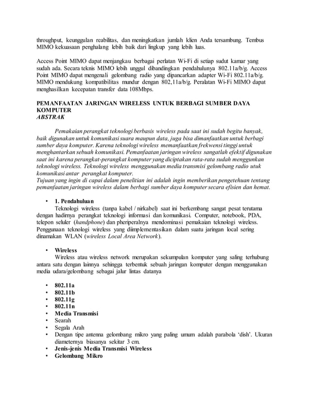 Pengertian dan sejarah wireless | PDF