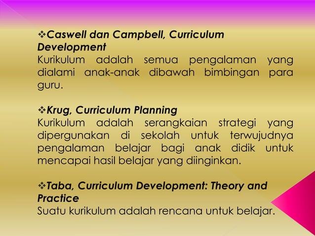 Pengertian dasar kurikulum | PPTX