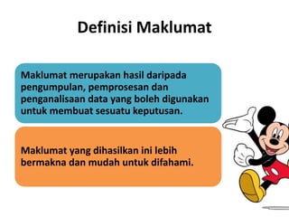 Pengertian data dan maklumat | PPTX