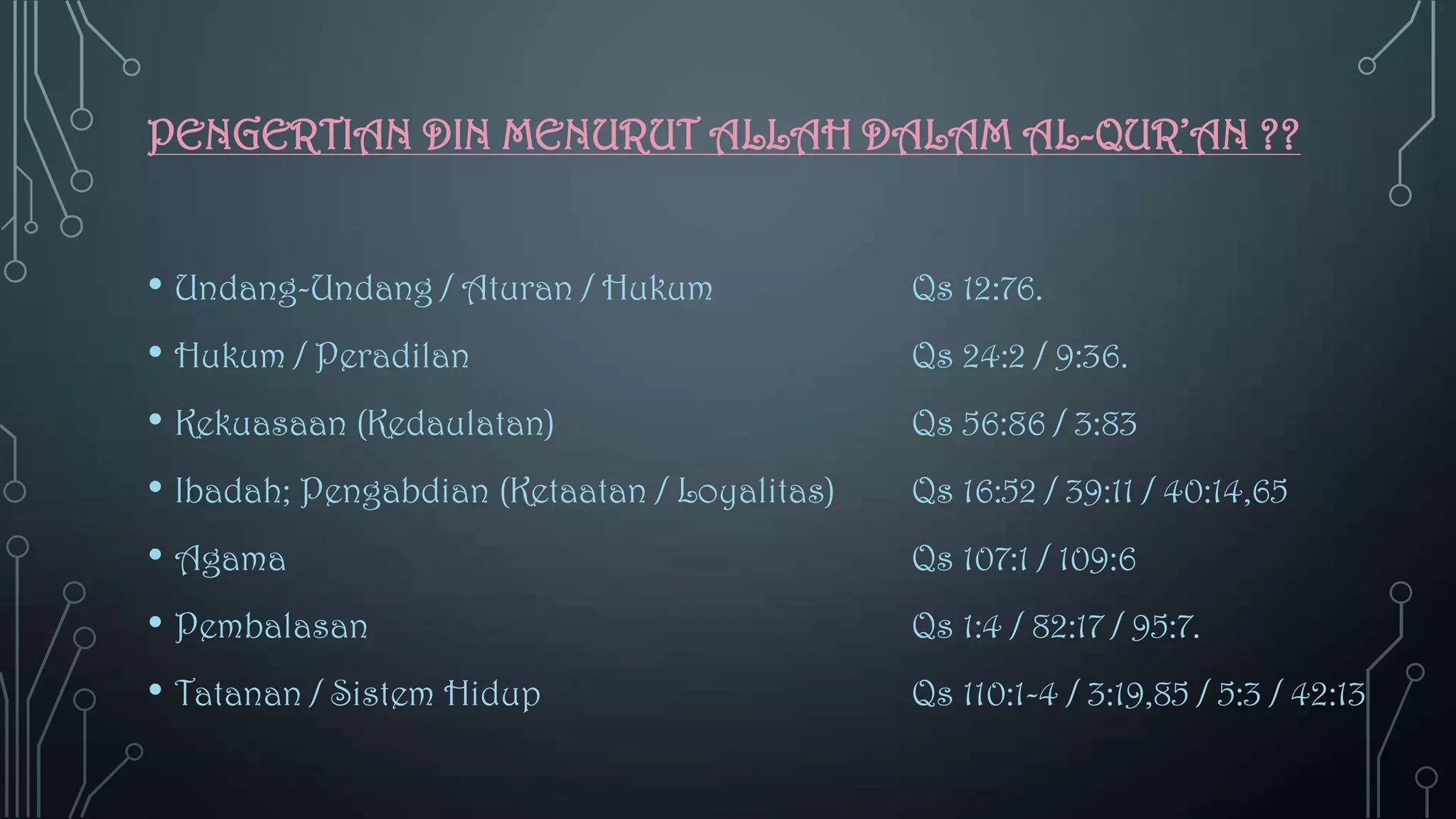 Pengertian dinul islam ppt | PPTX