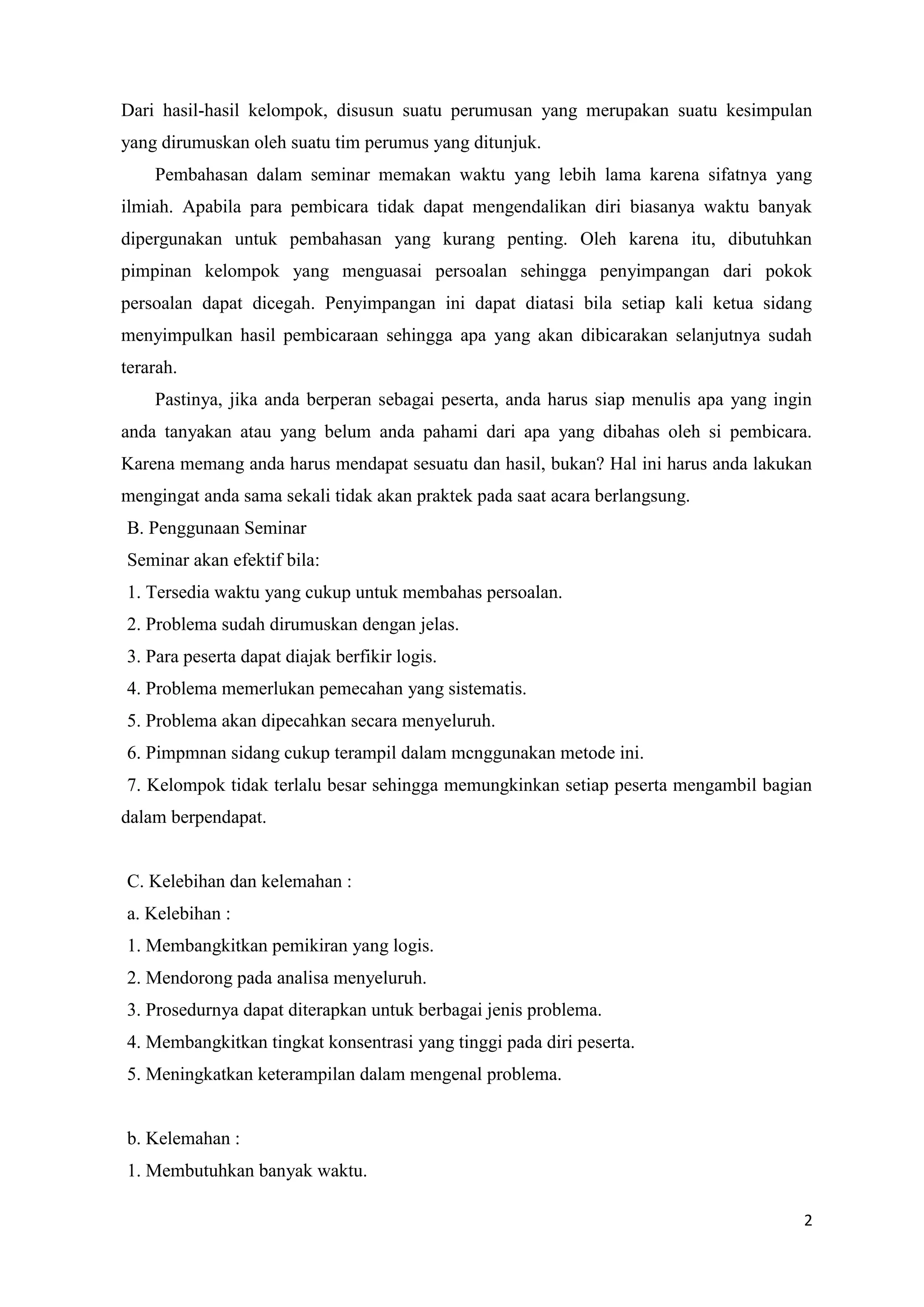 Pengertian diskusi dan macam | DOCX