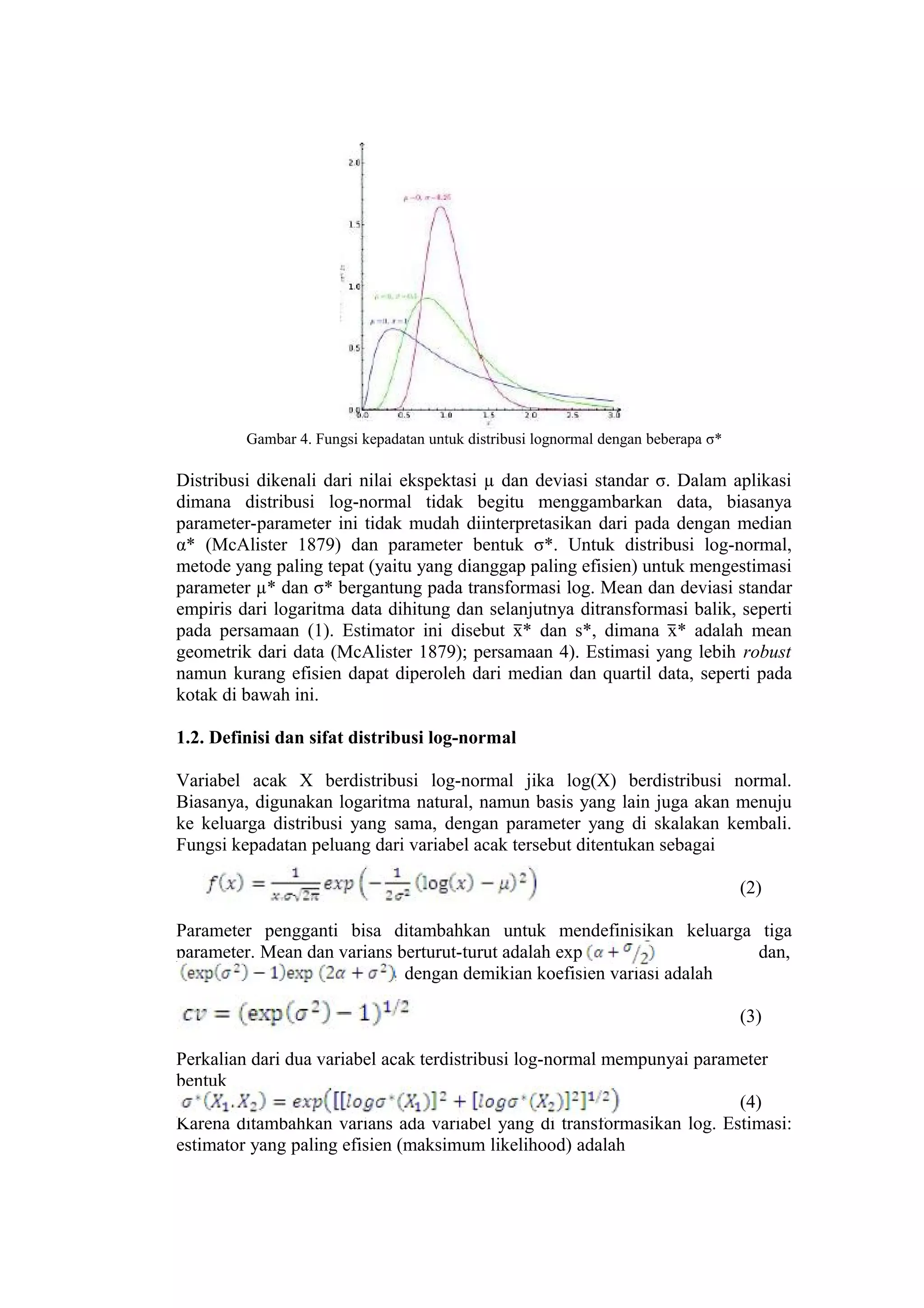 Pengertian distribusi lognormal | DOC