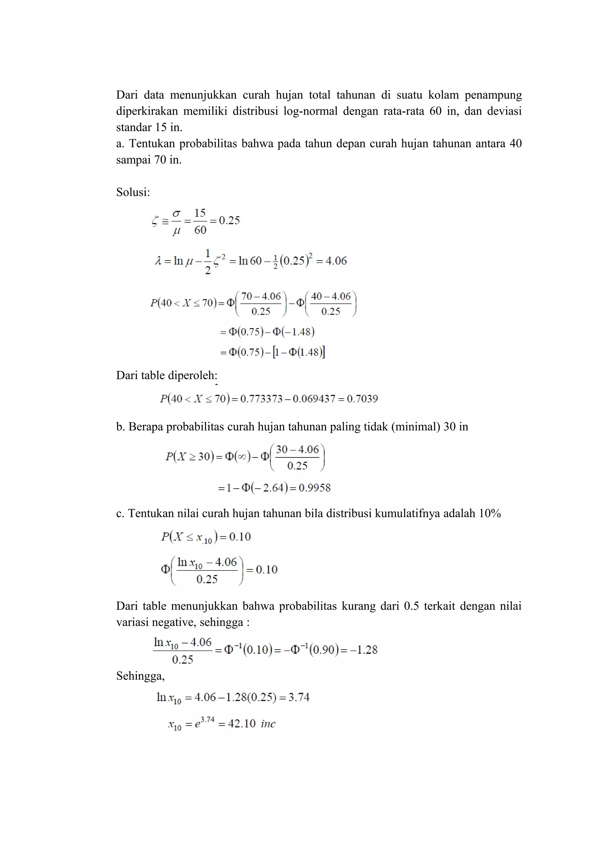 Pengertian distribusi lognormal | DOC