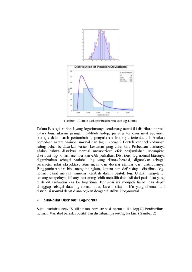 Pengertian distribusi lognormal | DOC