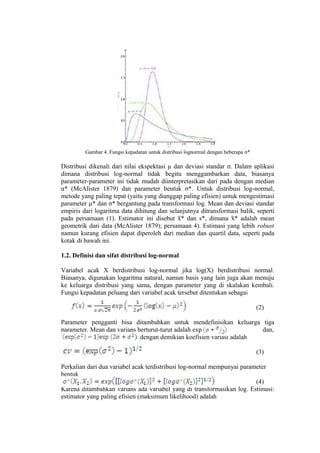 Pengertian distribusi lognormal | DOC