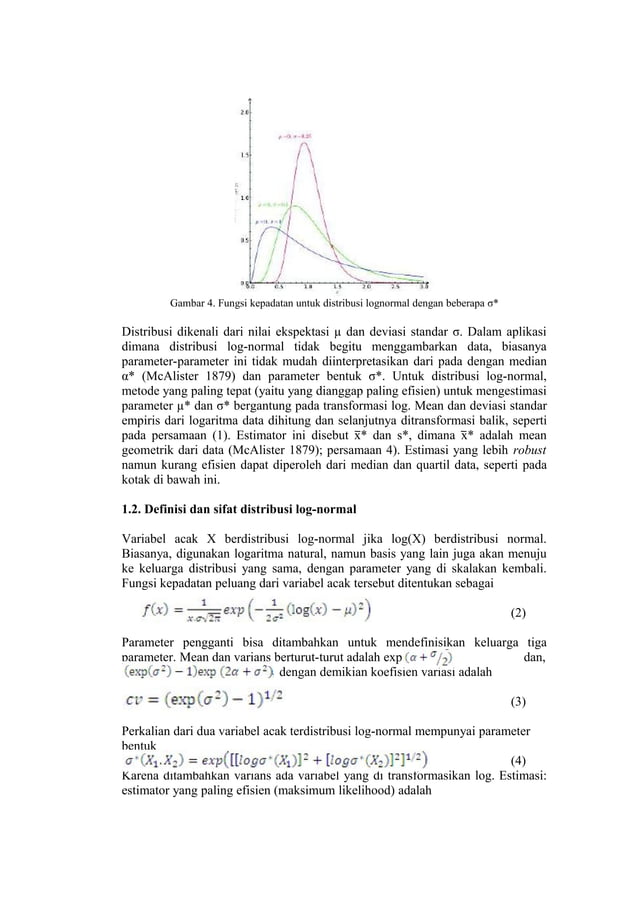 Pengertian distribusi lognormal | DOC
