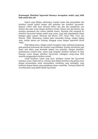 Pengertian distribusi lognormal | DOC