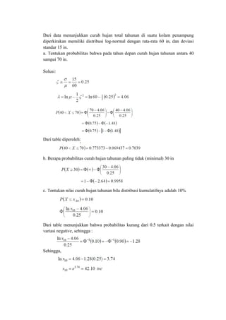 Pengertian distribusi lognormal | DOC