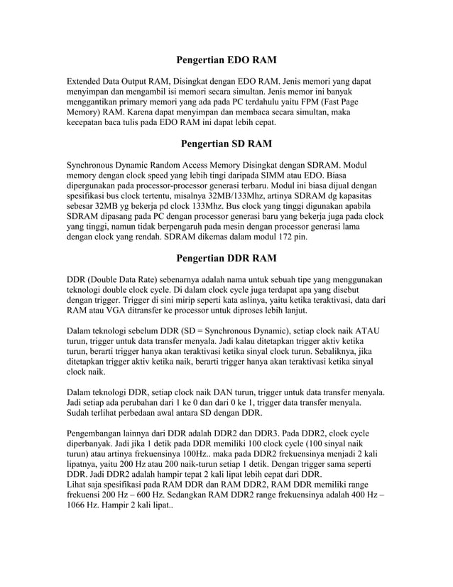 Pengertian edo ram | DOC