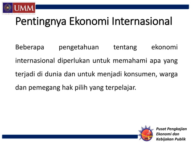 Pengertian Ekonomi Internasional | PPTX