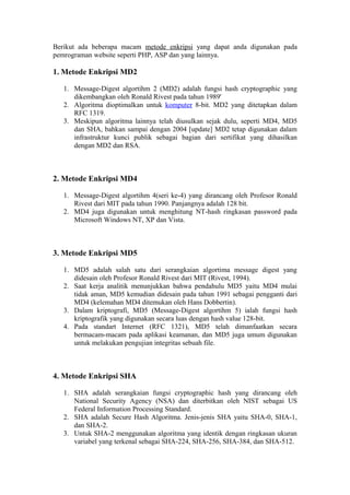 Pengertian enkripsi | DOC