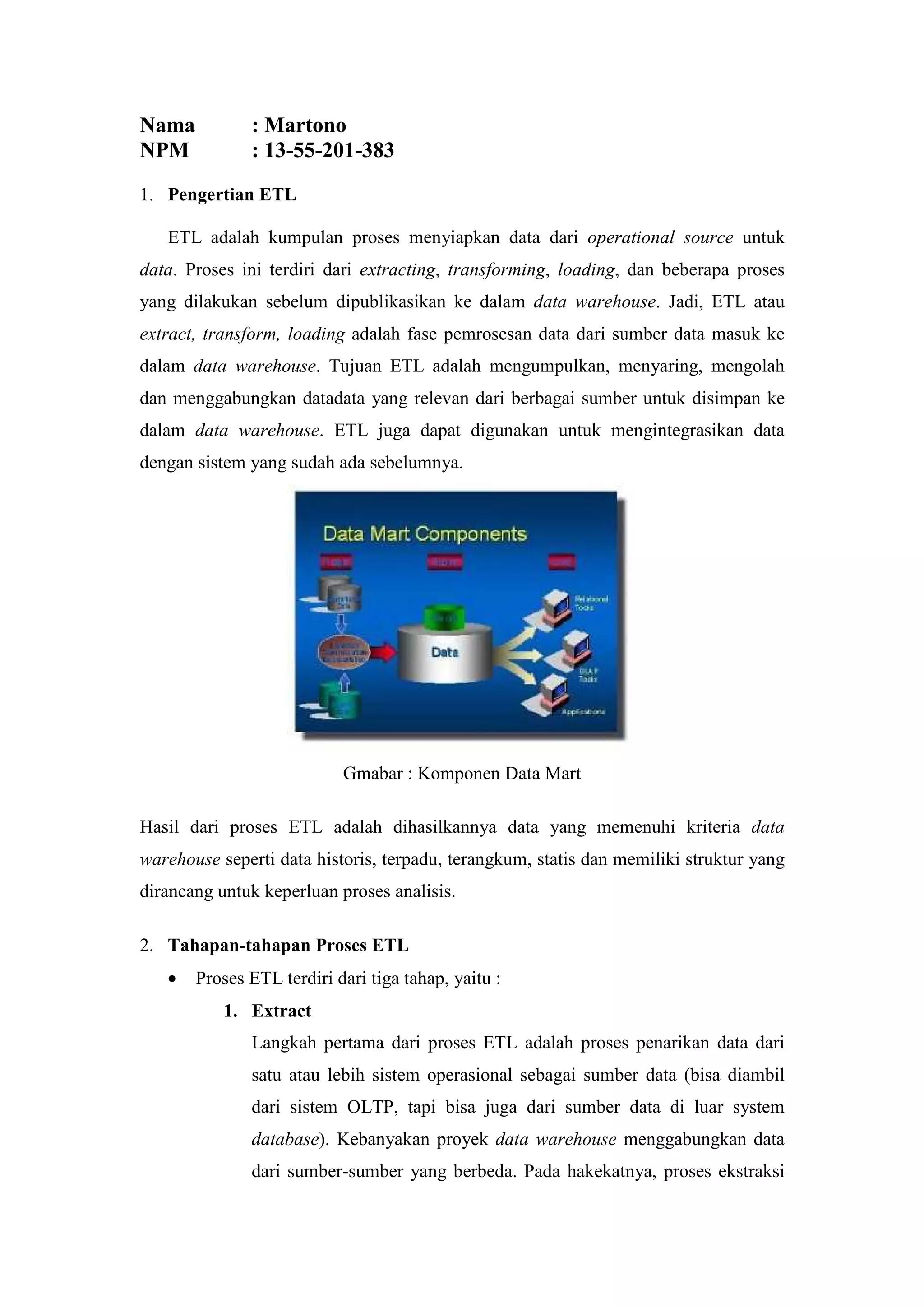 Pengertian etl | PDF