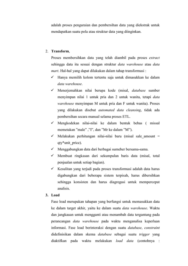 Pengertian etl | PDF