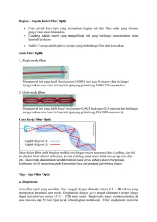 Pengertian fiber optik | DOC