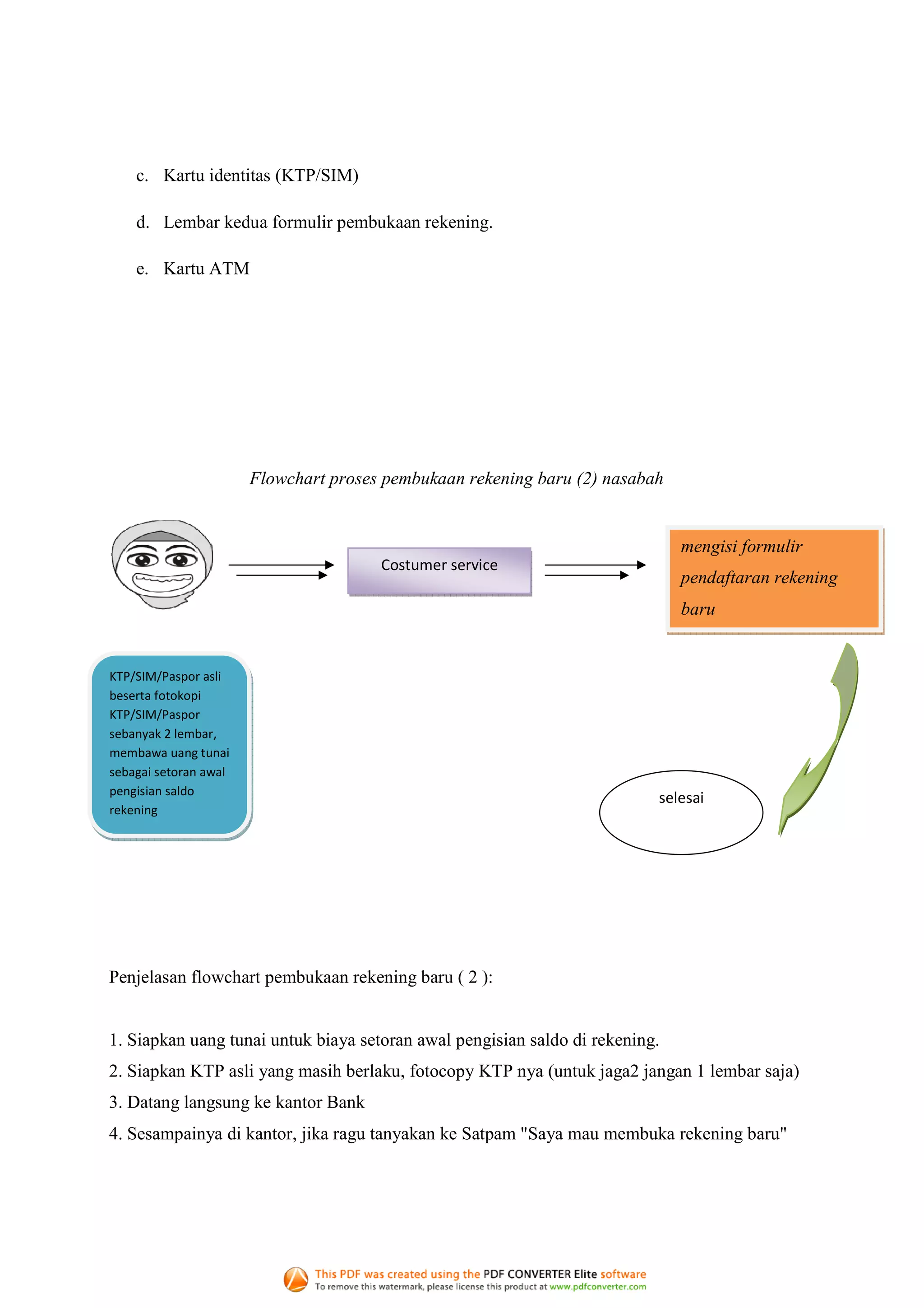 flowchart pembukaan rekening baru | PDF