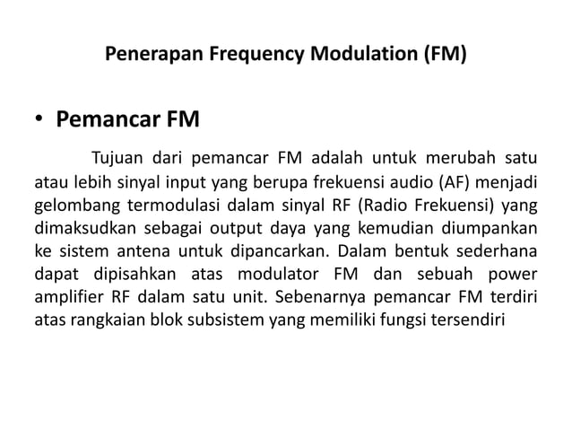 Pengertian fm dan pm | PPT