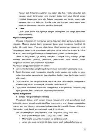 Pengertian Fotogrametri dan Penginderaan Jauh | DOCX
