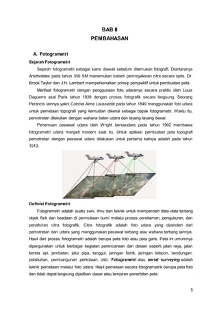 Pengertian Fotogrametri dan Penginderaan Jauh | DOCX