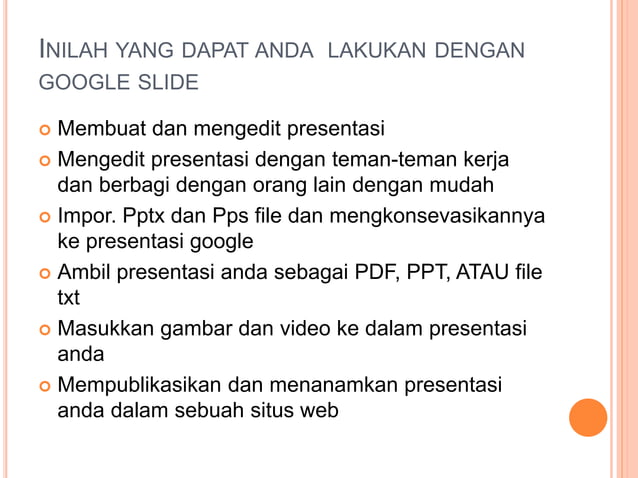 Pengertian google slide | PPTX