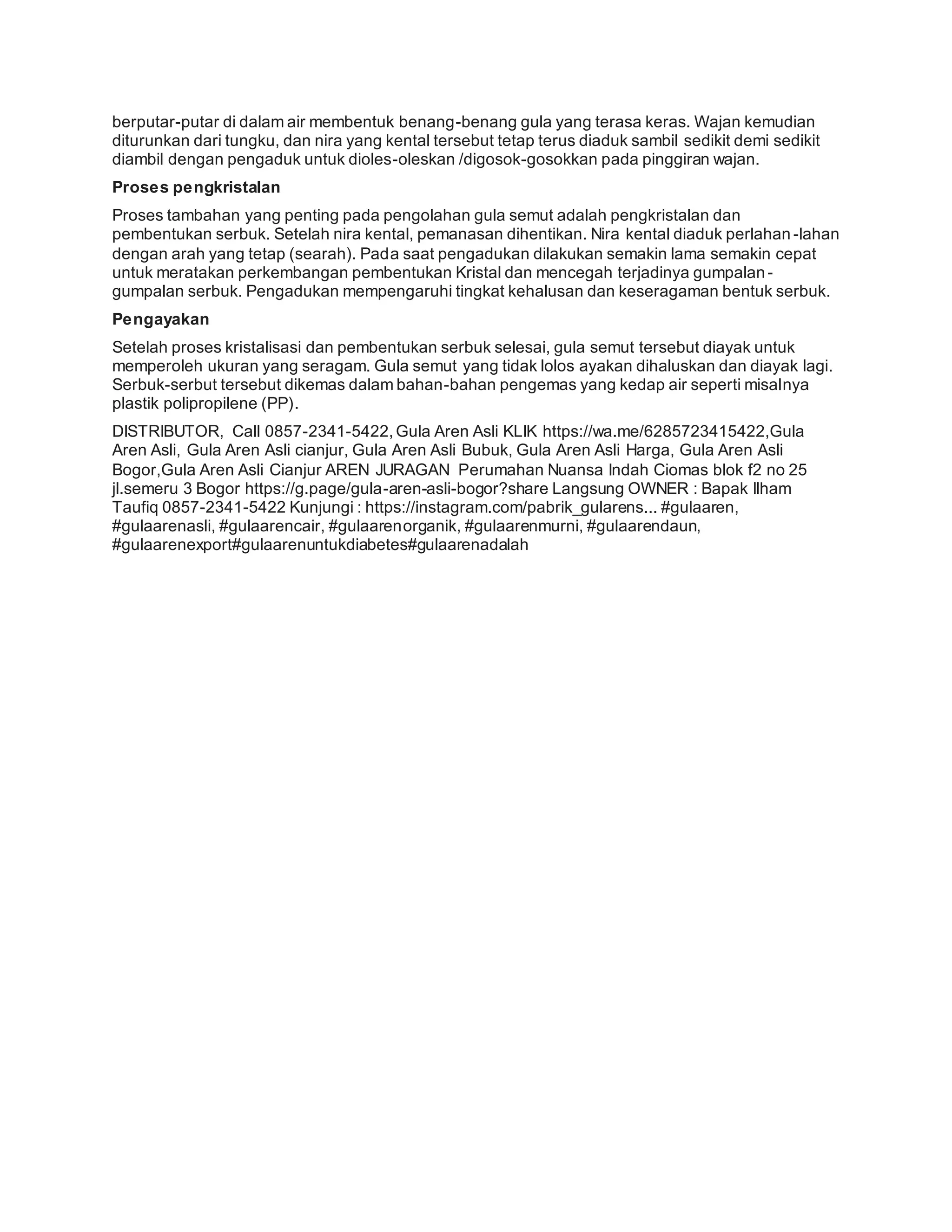 Pengertian gula aren (2) | DOCX