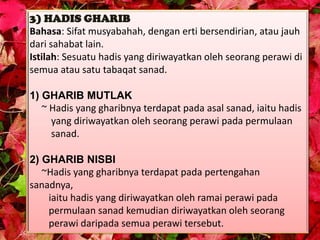 Pengertian hadis dan pembahagiannya | PPTX