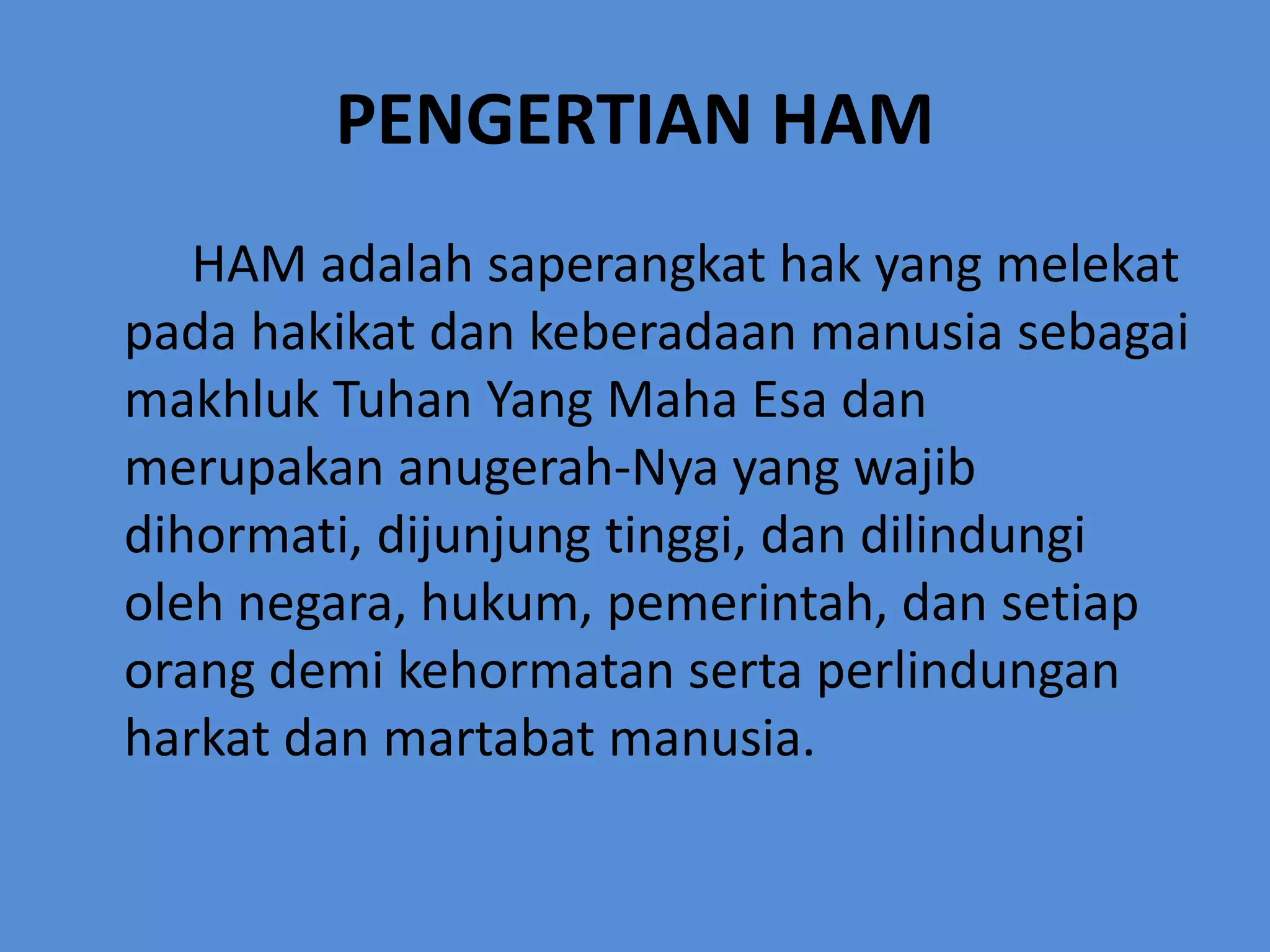Pengertian ham & macam macam ham | PPT