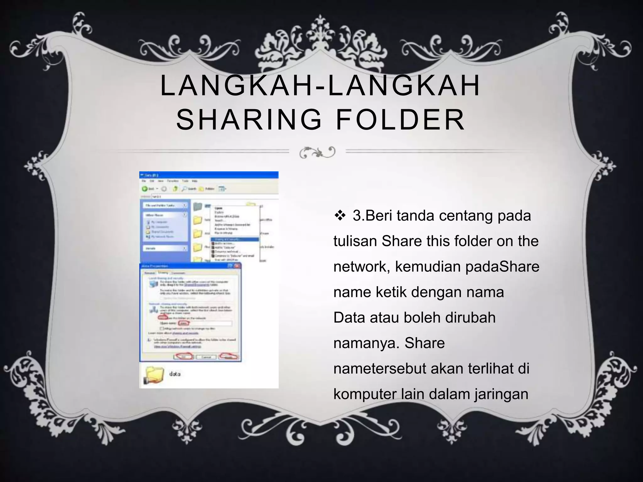Langkah-langkah sharing folder | PPTX