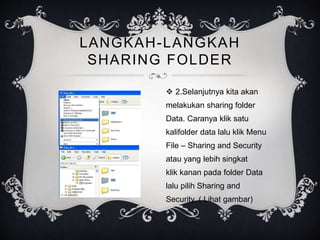 Langkah-langkah sharing folder | PPTX