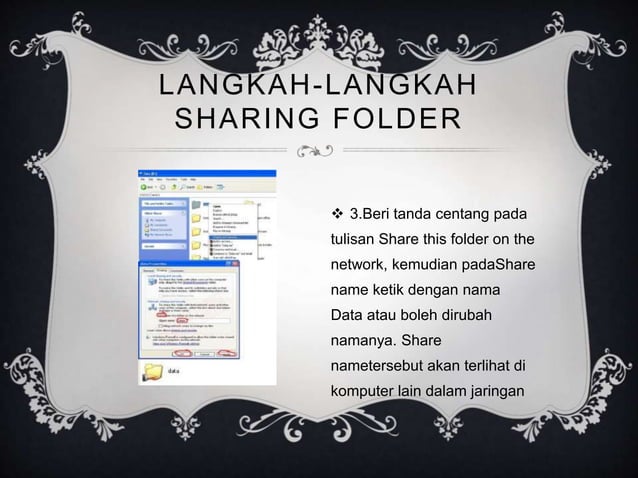 Langkah-langkah sharing folder | PPTX